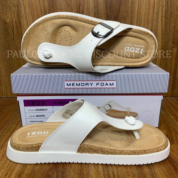 Izod | Shoes | Izod Womens Charcy Strap Sandal White | Poshmark